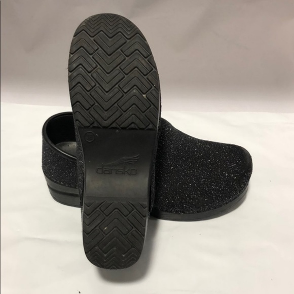 Dansko | Shoes | Dansko Womens Black Dazzle Textured Shimmer Clogs ...